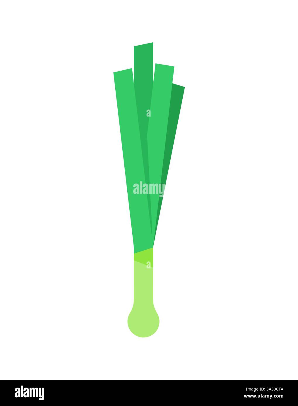 Leek isolated. Fresh vegetable herbaceous plant in cartoon style Stock ...