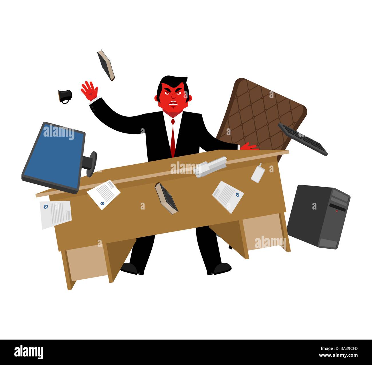 Man throws crumpled paper Stock Vector Images - Alamy