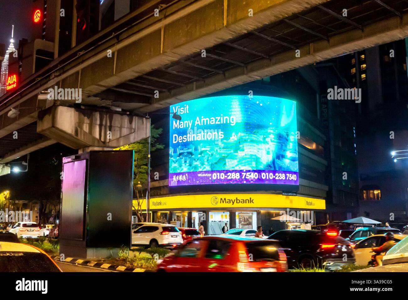 an advertisement "Visit many amazing destinations" on electronic ...