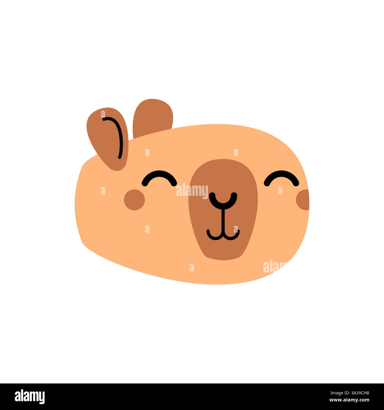 Cute Capybara Face icon. Capybara head sign Stock Vector Image & Art ...