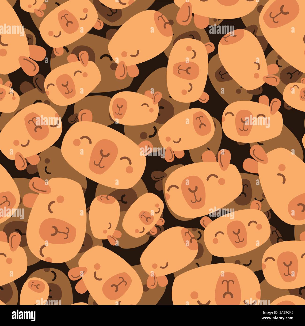 Capybara pattern seamless. Capybaras background. Ornament of kids ...