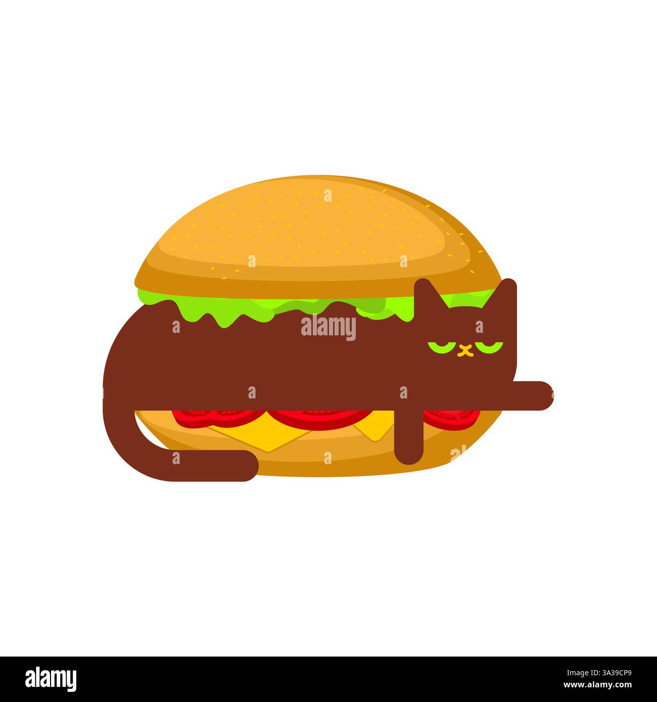 Cute funny burger in Cut Out Stock Images & Pictures - Alamy