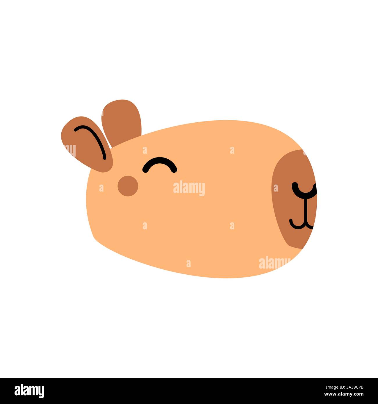 Cute Capybara Face icon. Capybara head sign Stock Vector Image & Art ...