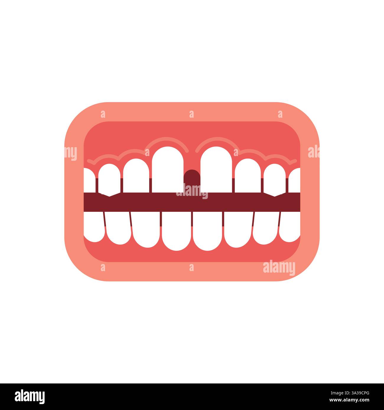 Gap mouth. Large space between teeth Stock Vector Image & Art - Alamy
