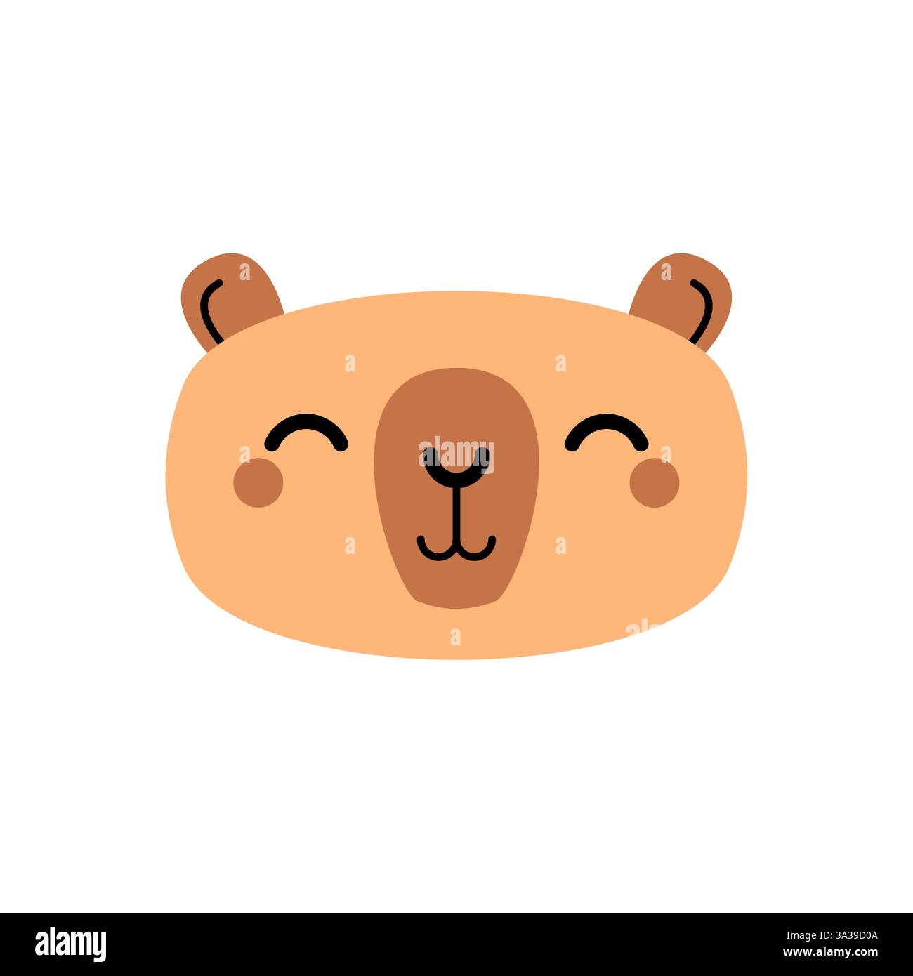 Cute Capybara Face icon. Capybara head sign Stock Vector Image & Art ...