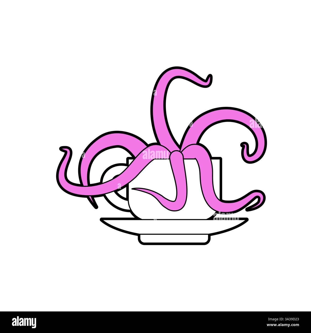 Funny cartoon octopus in Stock Vector Images - Alamy