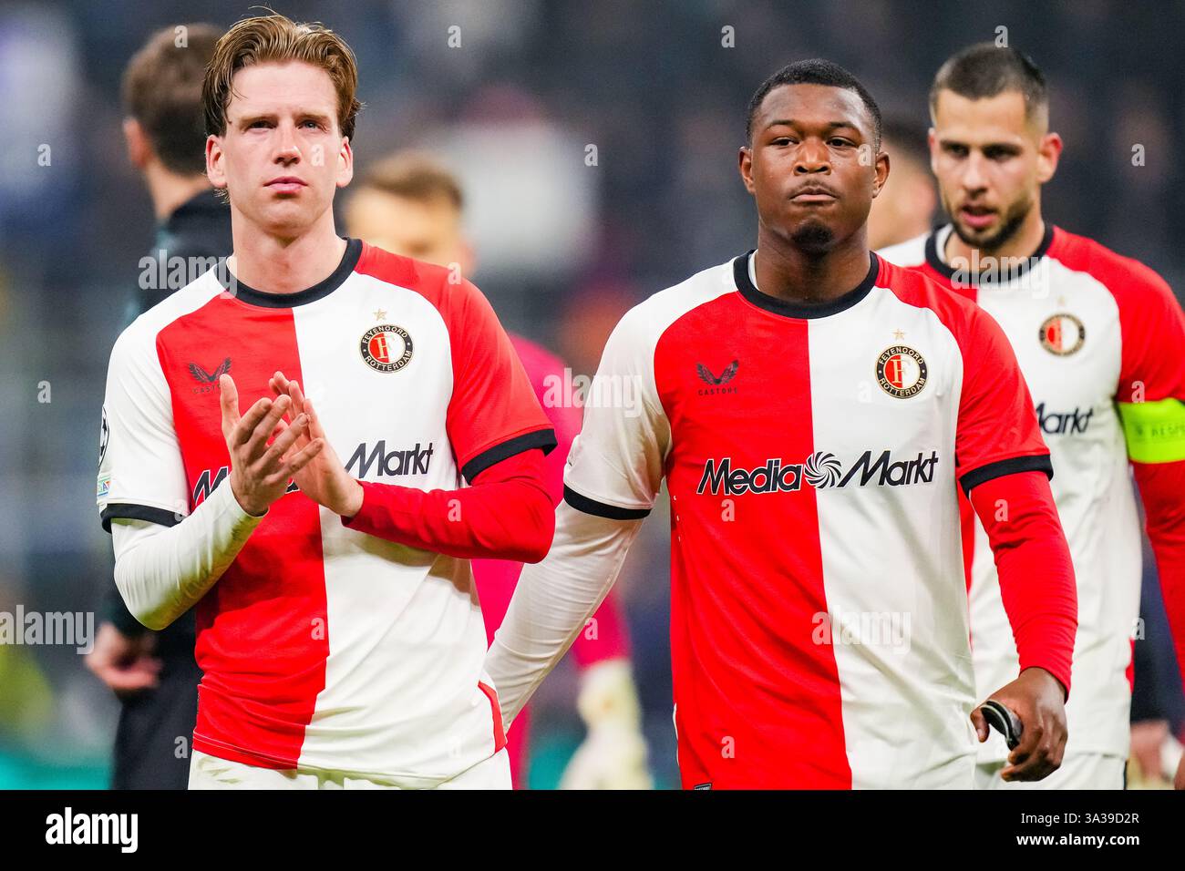 Milan, Italy. 11th Mar, 2025. Milan - Gijs Smal of Feyenoord, Zepiqueno ...