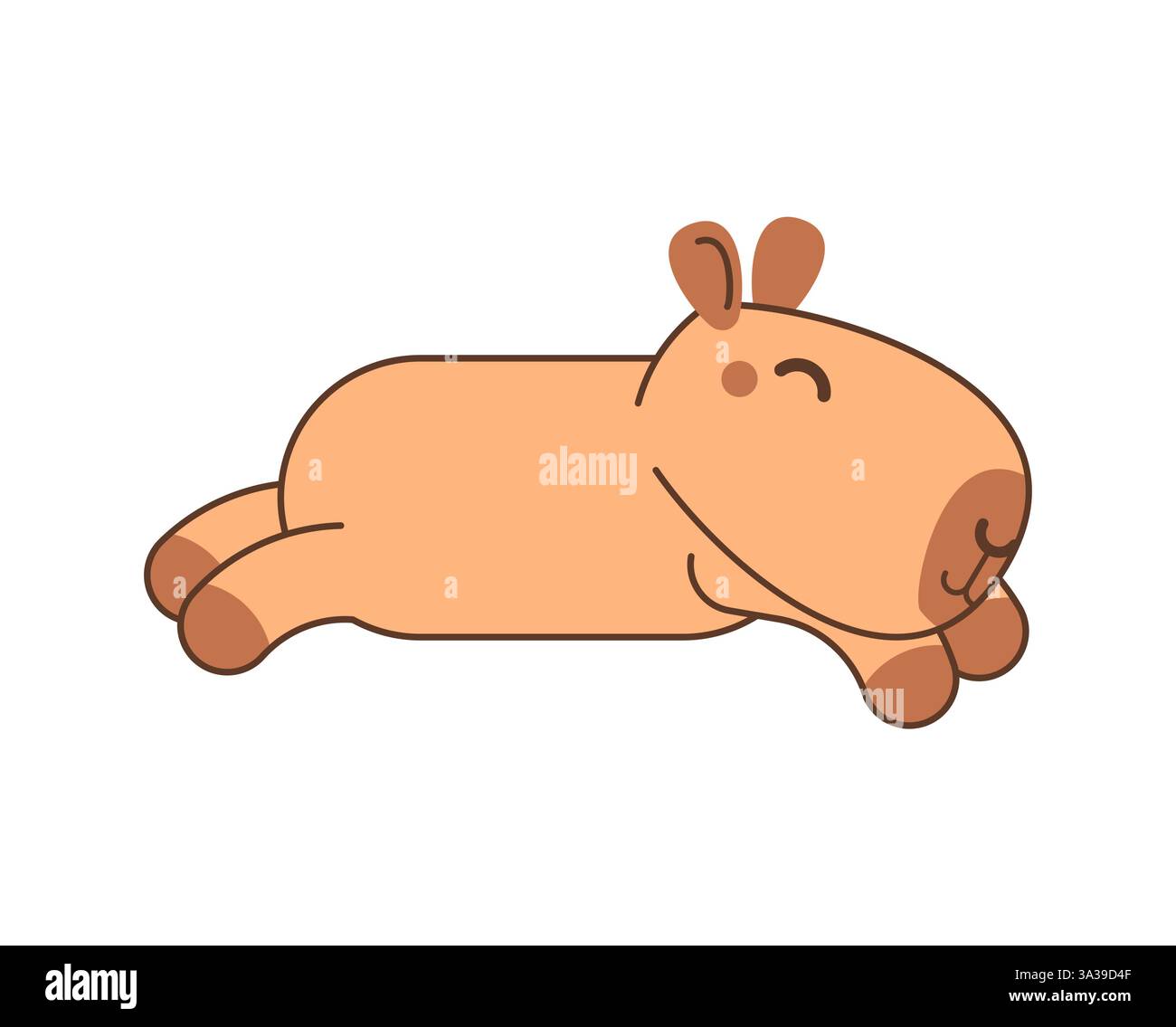 Capybara is lying down. Cute capybara is resting Stock Vector Image ... Capybara is lying down. Cute capybara is resting Stock Vector Image ...