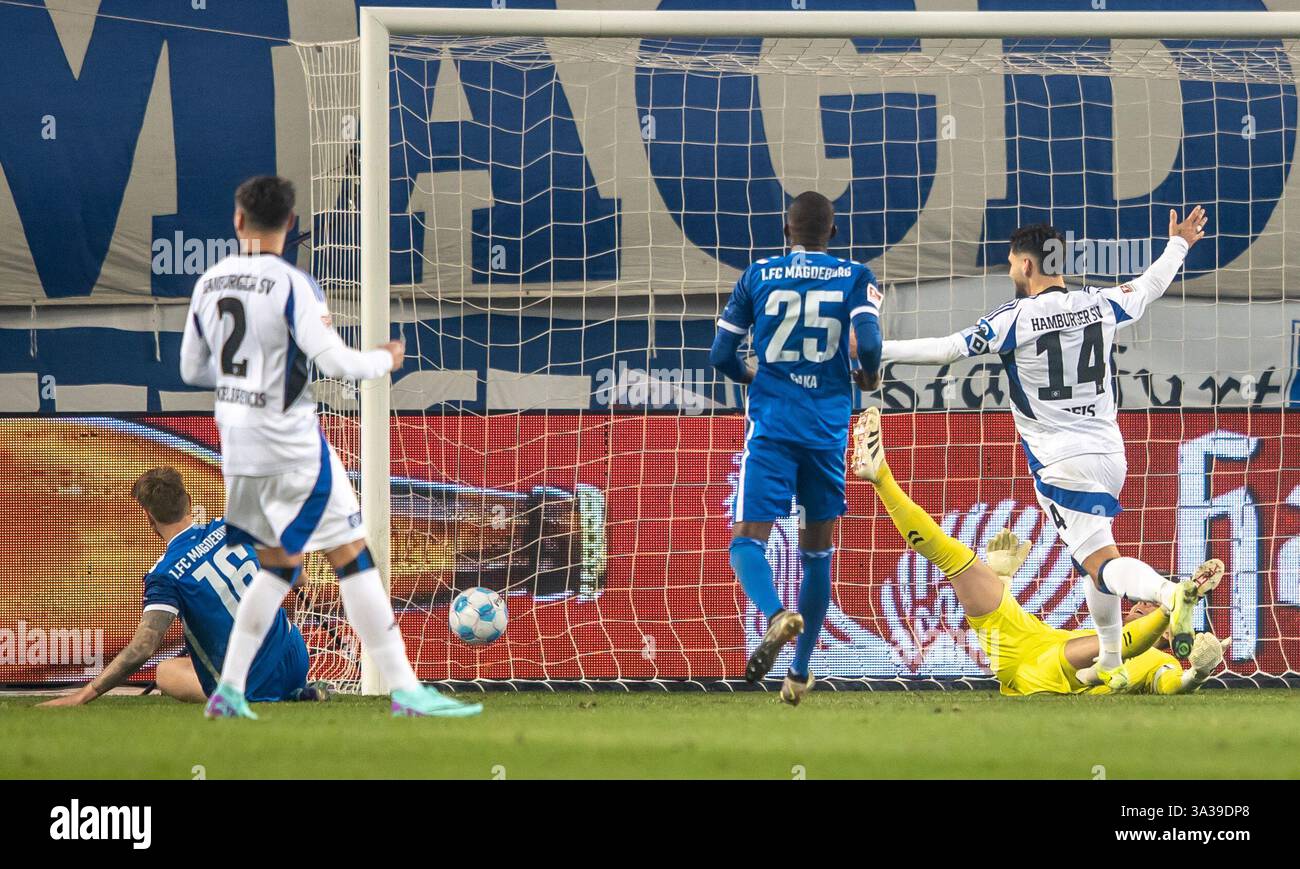 Magdeburg, Germany. 14th Mar, 2025. Soccer: Bundesliga 2, 1. FC ...