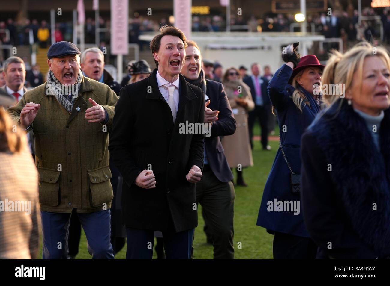 Racegoers in the parade ring on day four of the 2025 Cheltenham ...