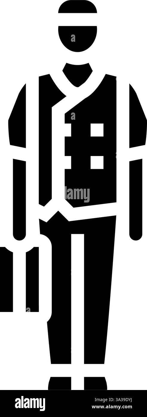 early factory worker industry glyph icon vector illustration Stock ...