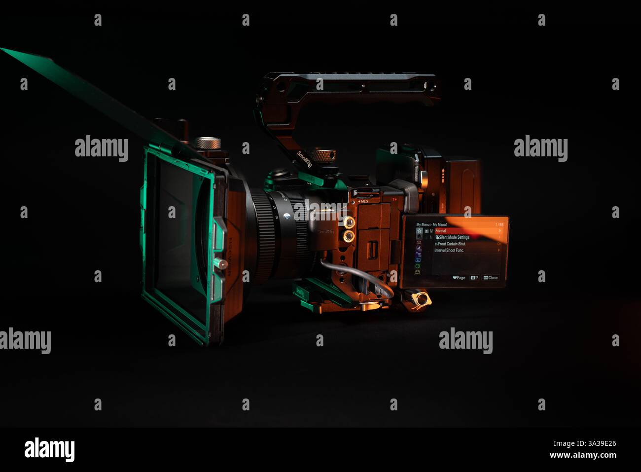 Poland, Poznan, March 12, 2025, camera rig equipment sony 6700 sigma 10 ...