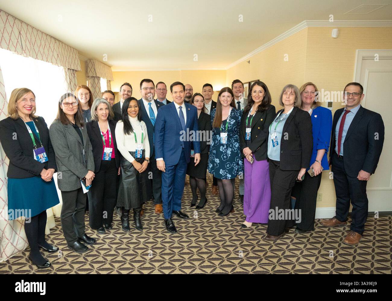 Secretary Marco Rubio holds a meet and greet with employees and locally ...