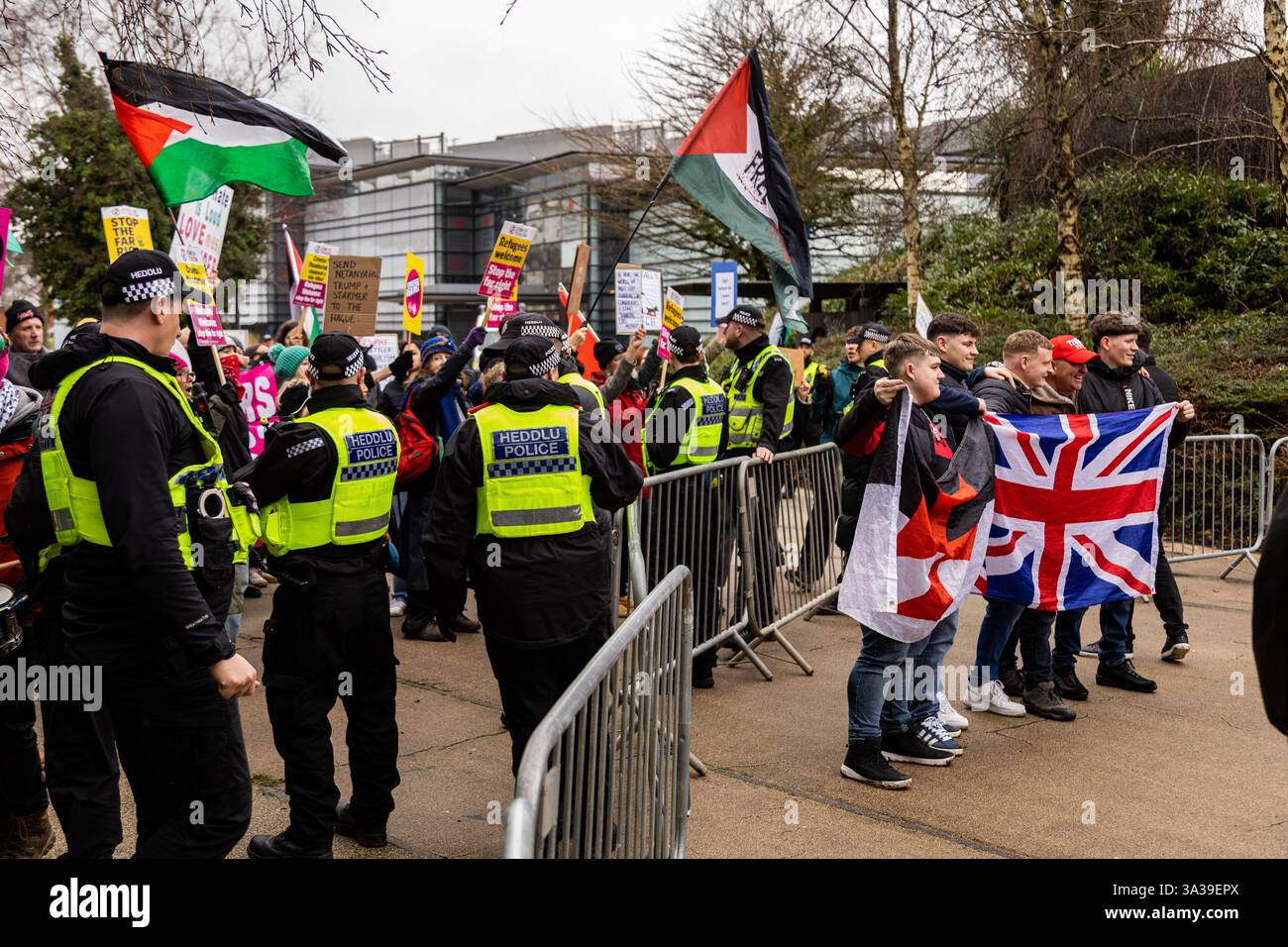 Swansea Stand Up To racism Counter protest 15th Feb 2025 - South Wales ...