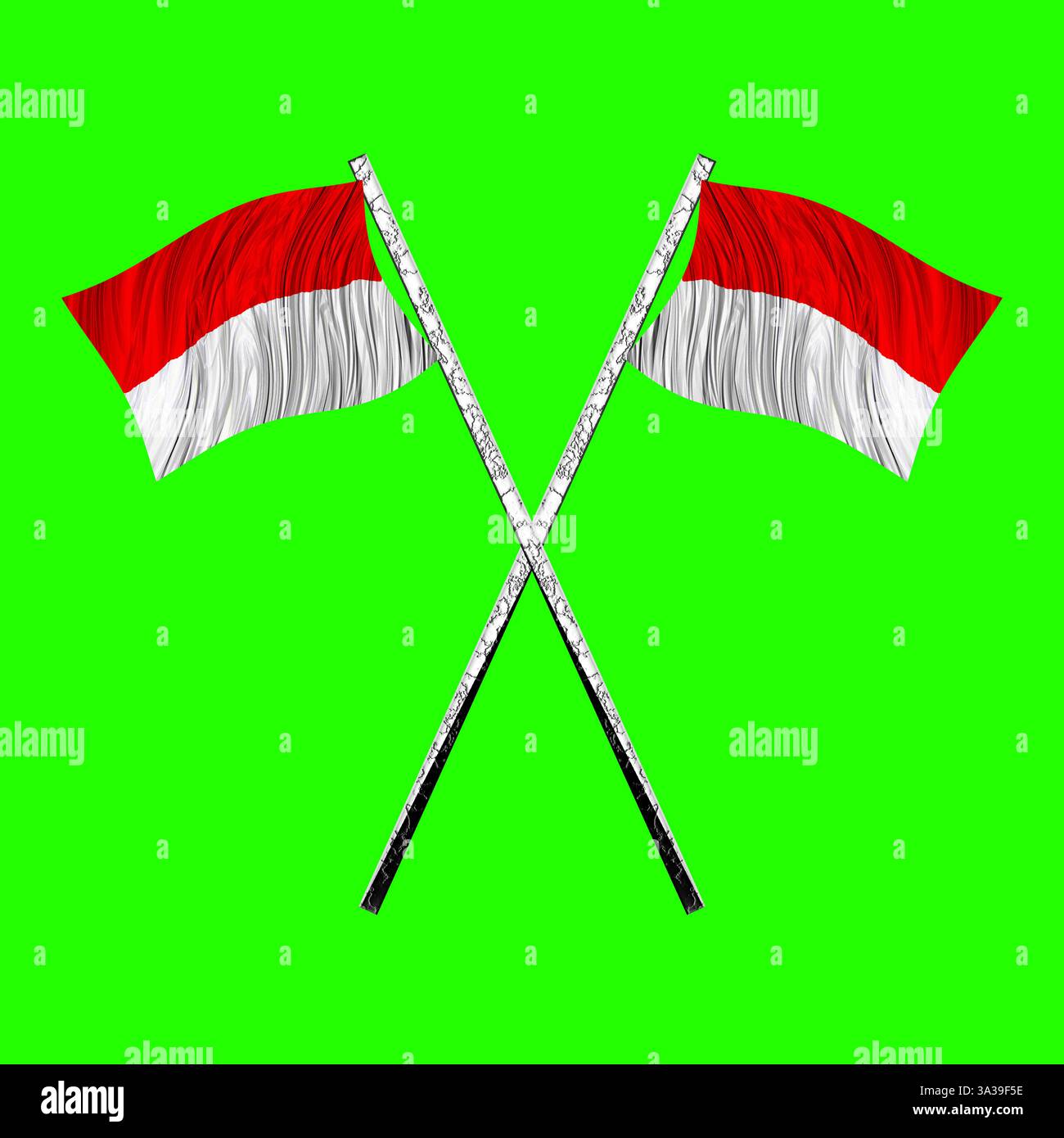 2 Indonesian flags flying on crossed poles Stock Vector Image & Art - Alamy