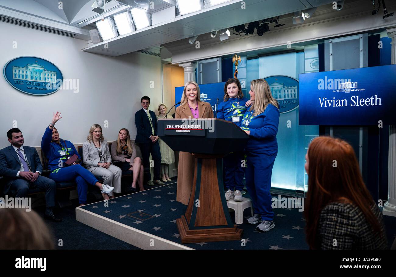 Karoline Leavitt, White House press secretary, nine-year-old Vivian ...