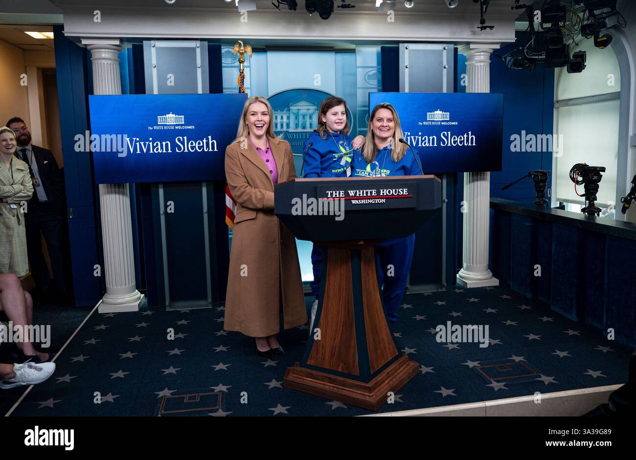 Karoline Leavitt, White House press secretary, nine-year-old Vivian ...