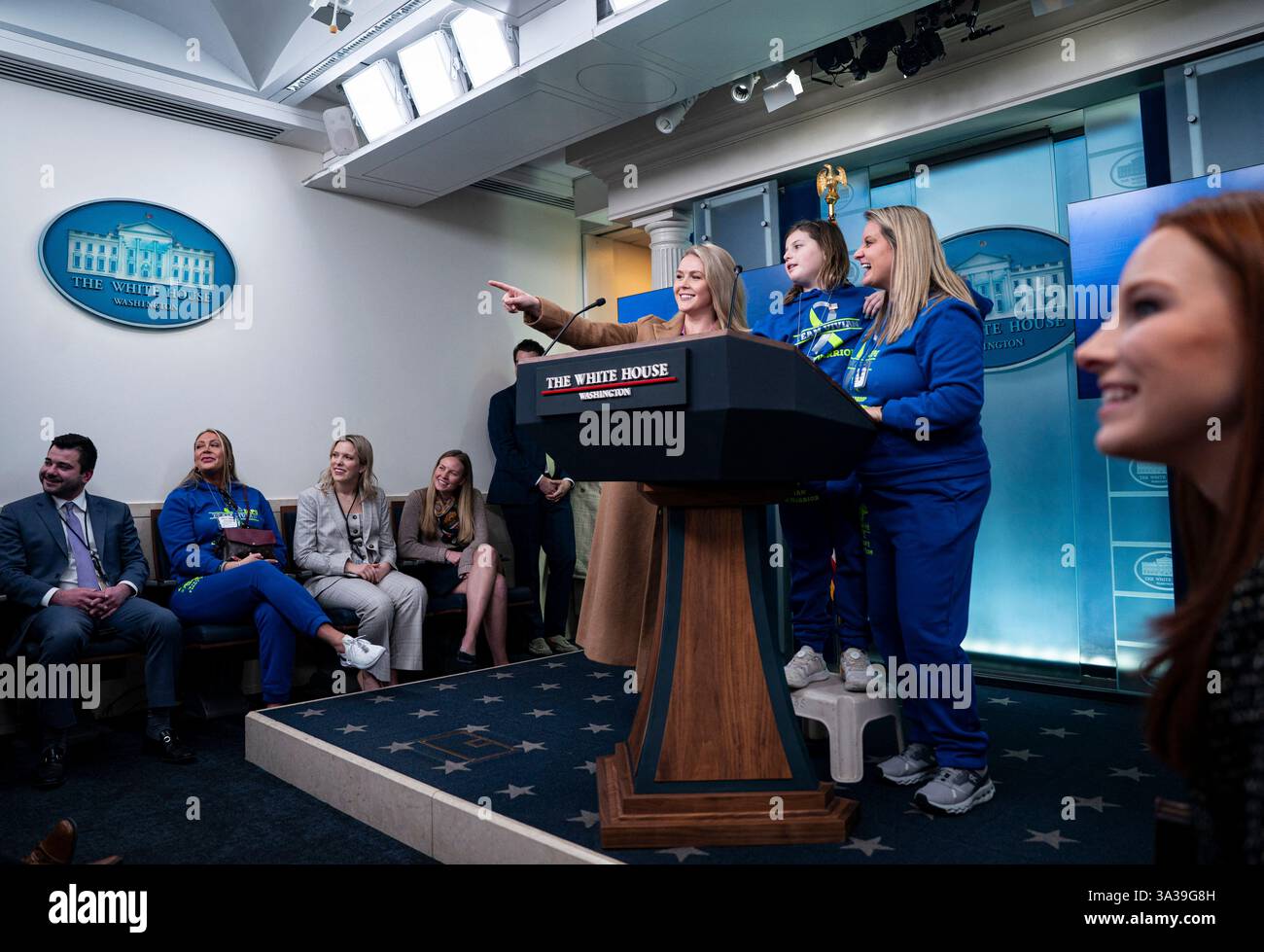Karoline Leavitt, White House press secretary, nine-year-old Vivian ...