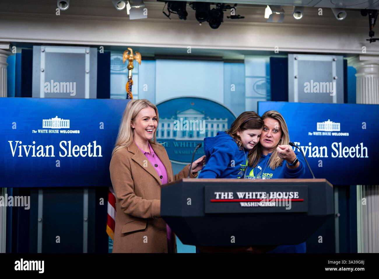 Karoline Leavitt, White House press secretary, nine-year-old Vivian ...