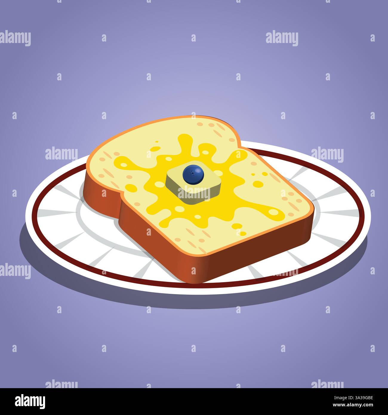 Simple meal on plate Stock Vector Images - Alamy