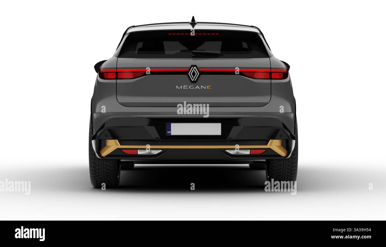 Rear view renault in Cut Out Stock Images & Pictures - Alamy
