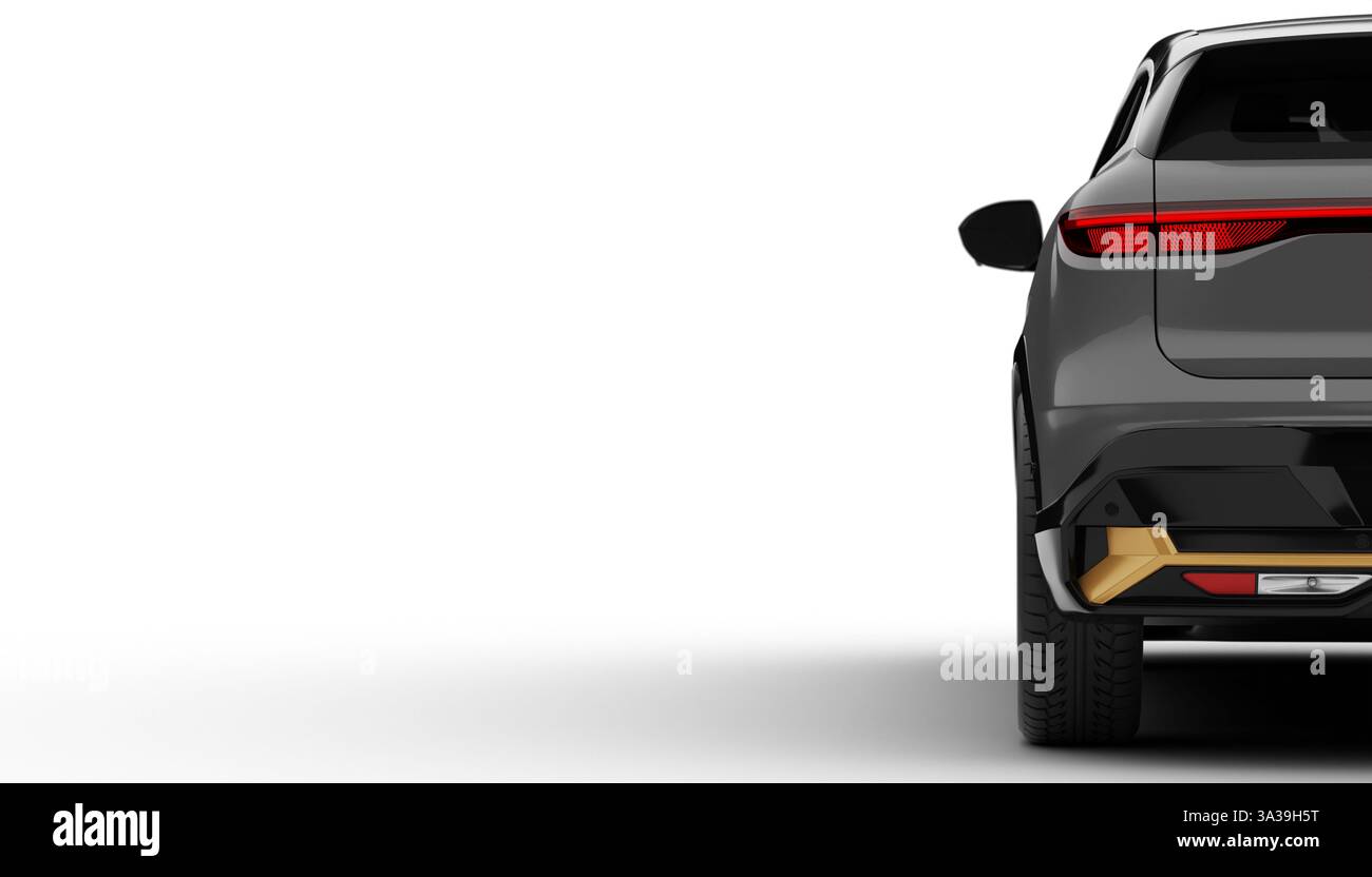 Izmir, Turkey - Mar 14 2025: Half-rear view of Renault Megane E-Tech in ...