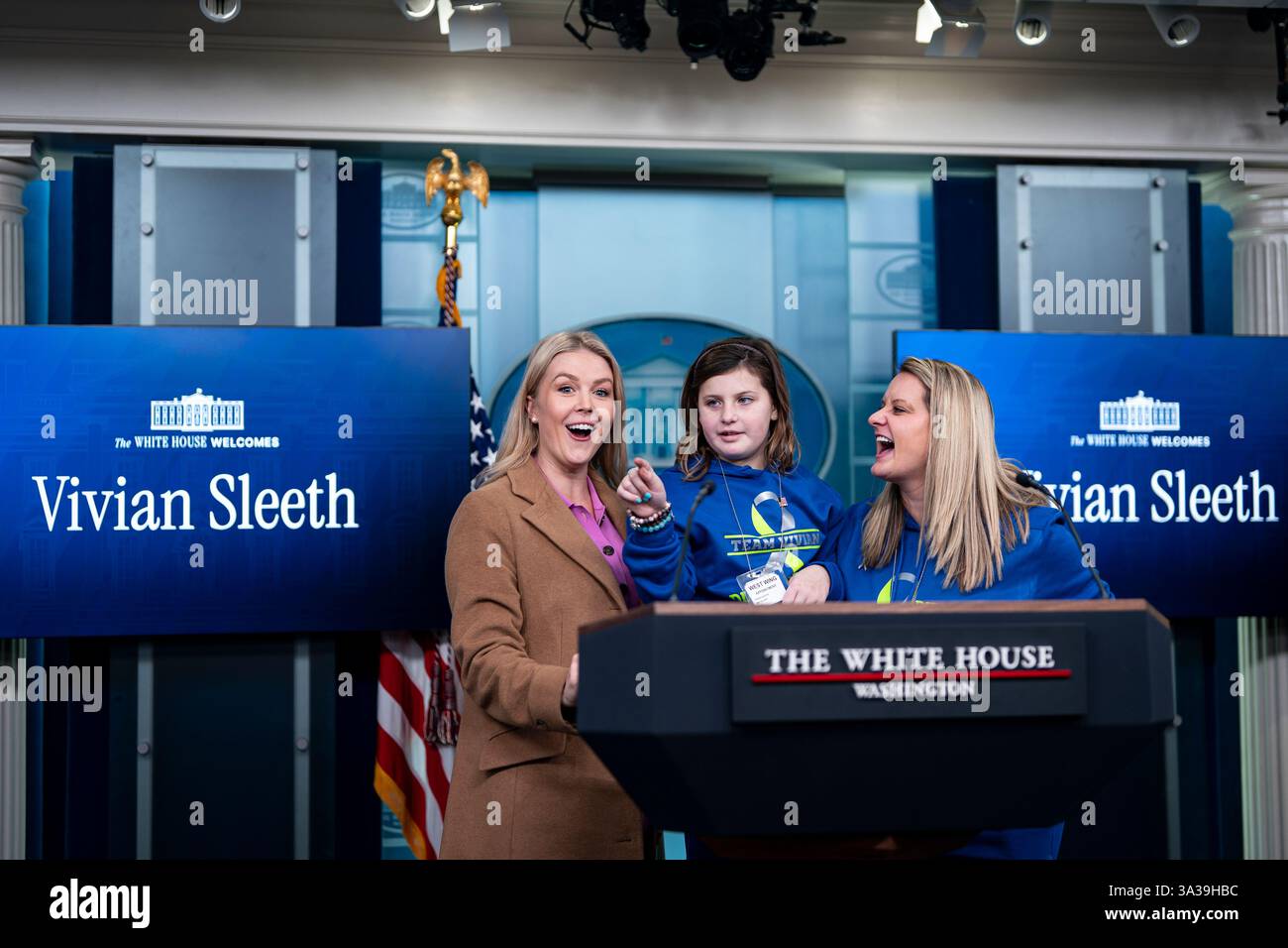 Karoline Leavitt, White House press secretary, nine-year-old Vivian ...