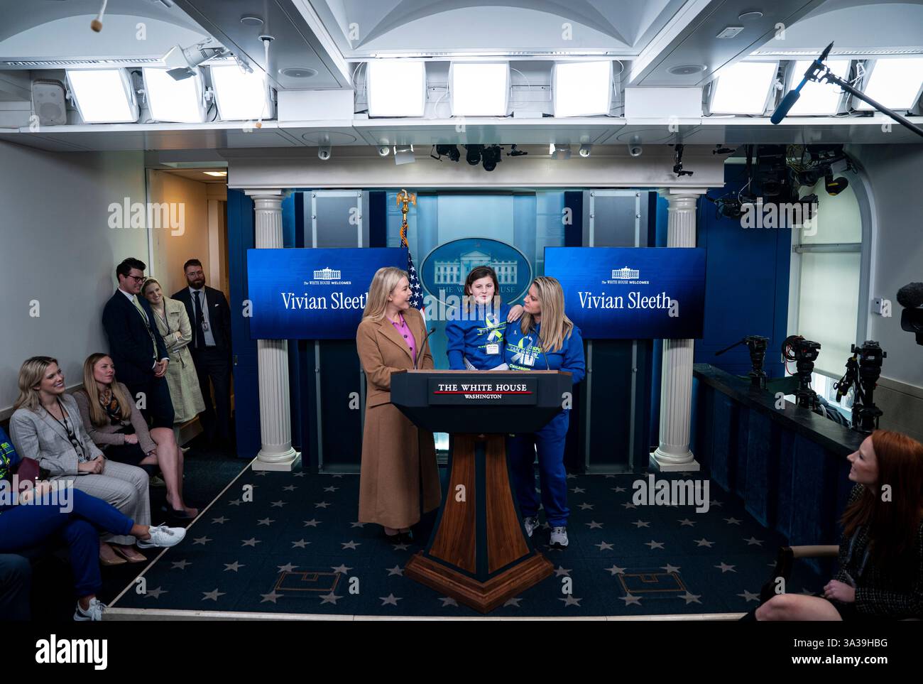 Karoline Leavitt, White House press secretary, nine-year-old Vivian ...
