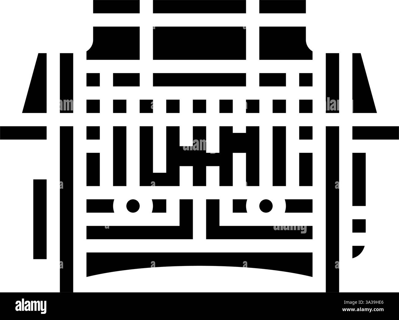 power loom industry glyph icon vector illustration Stock Vector Image ...