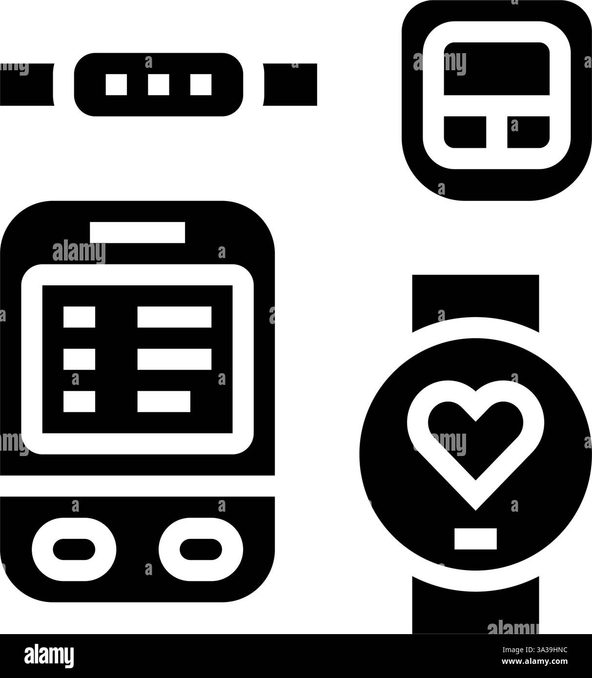 remote diagnostics tool healthcare innovation glyph icon vector ...