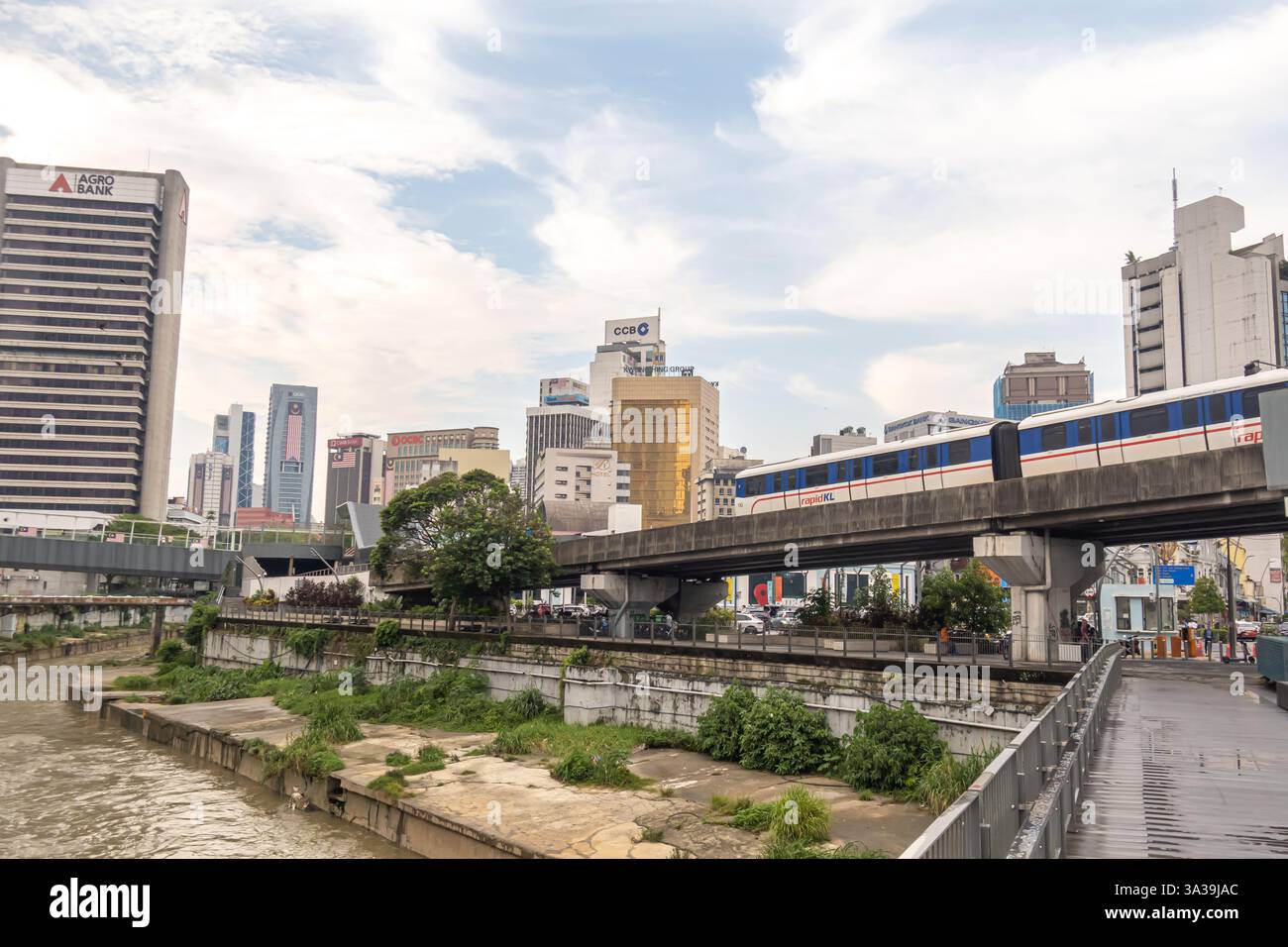 KL Monorail in Kuala Lumpur, Malaysia, urban transportation system, a ...