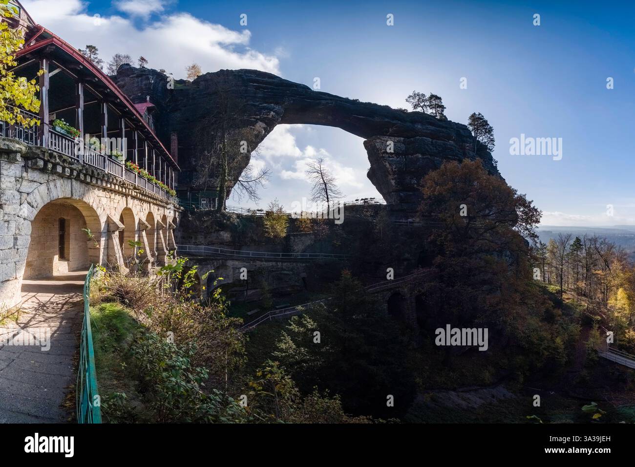 Landscape in the Bohemian Switzerland National Park with the Pravcicka ...