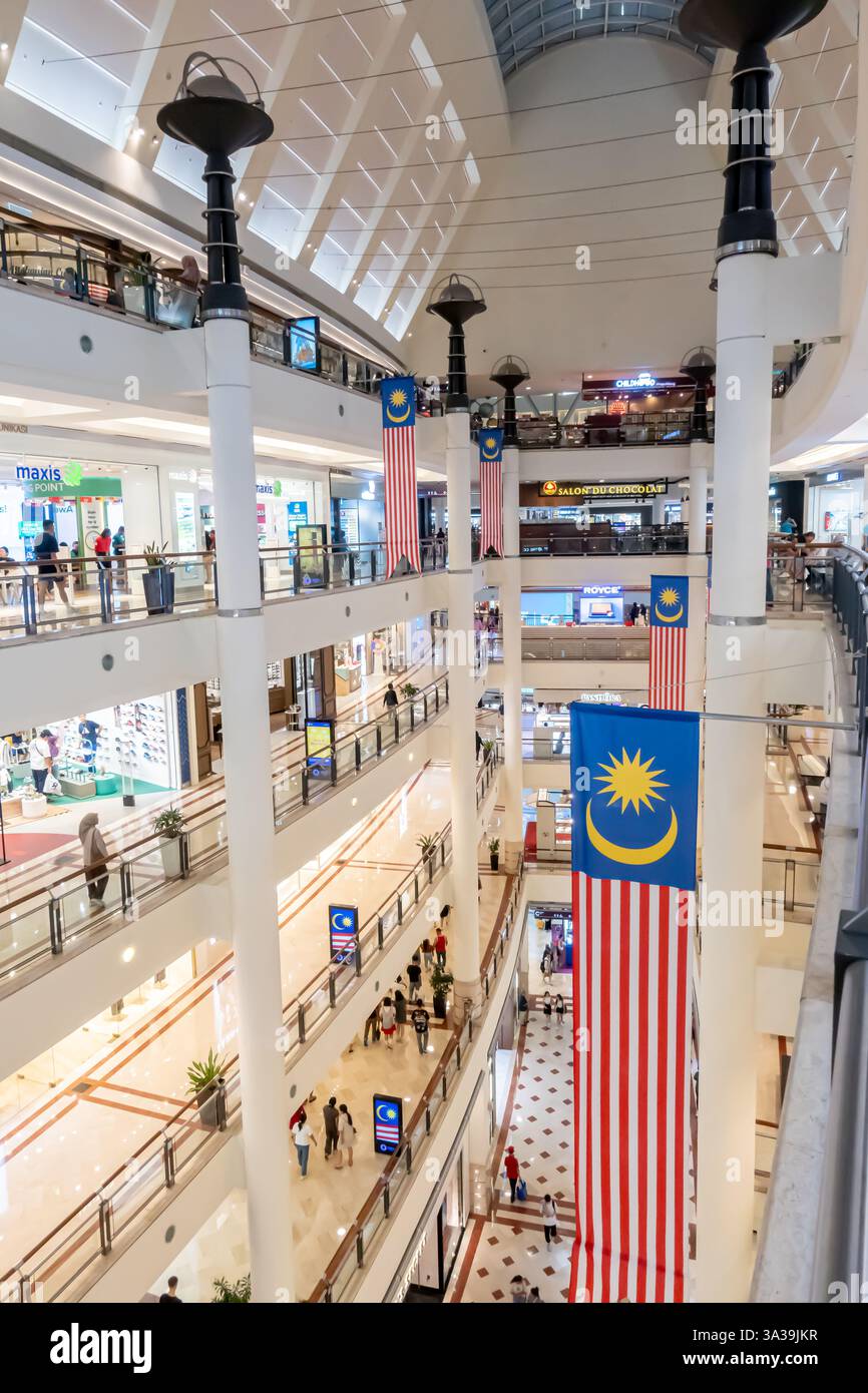 Suria KLCC a 6-story shopping mall located in the Petronas Twin Towers, Kuala Lumpur, Malaysia ...