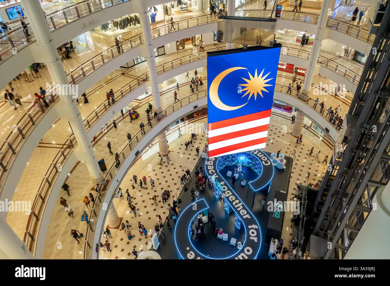 Suria KLCC a 6-story shopping mall located in the Petronas Twin Towers, Kuala Lumpur, Malaysia ...