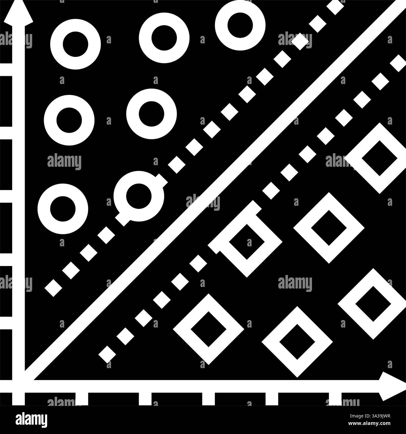 support vector machine svm glyph icon vector illustration Stock Vector ...