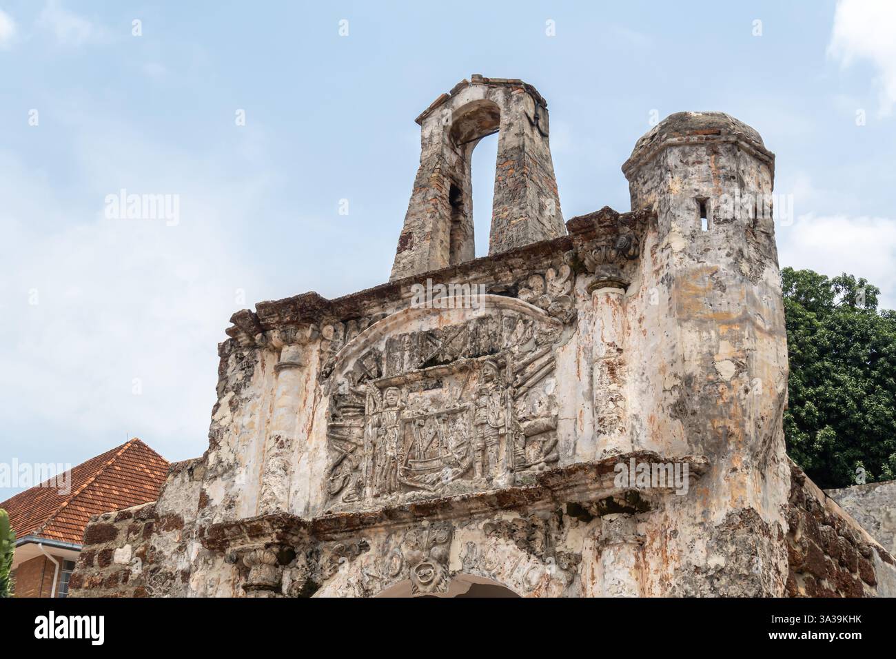 A Famosa a Portuguese fortress built in Malacca, Malaysia, circa 1512 ...