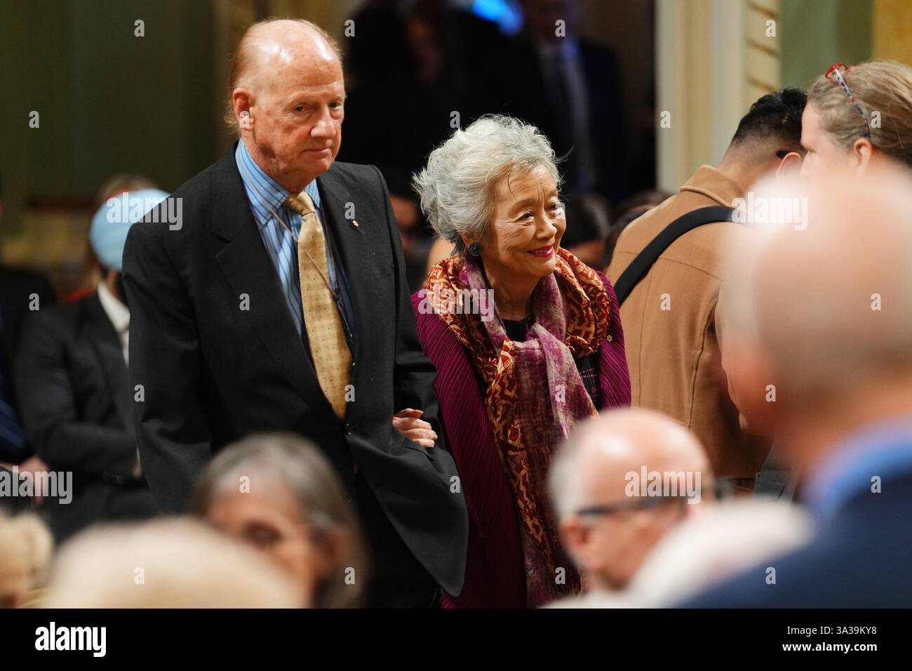 Former governor general Adrienne Clarkson arrives for a swearing in ...