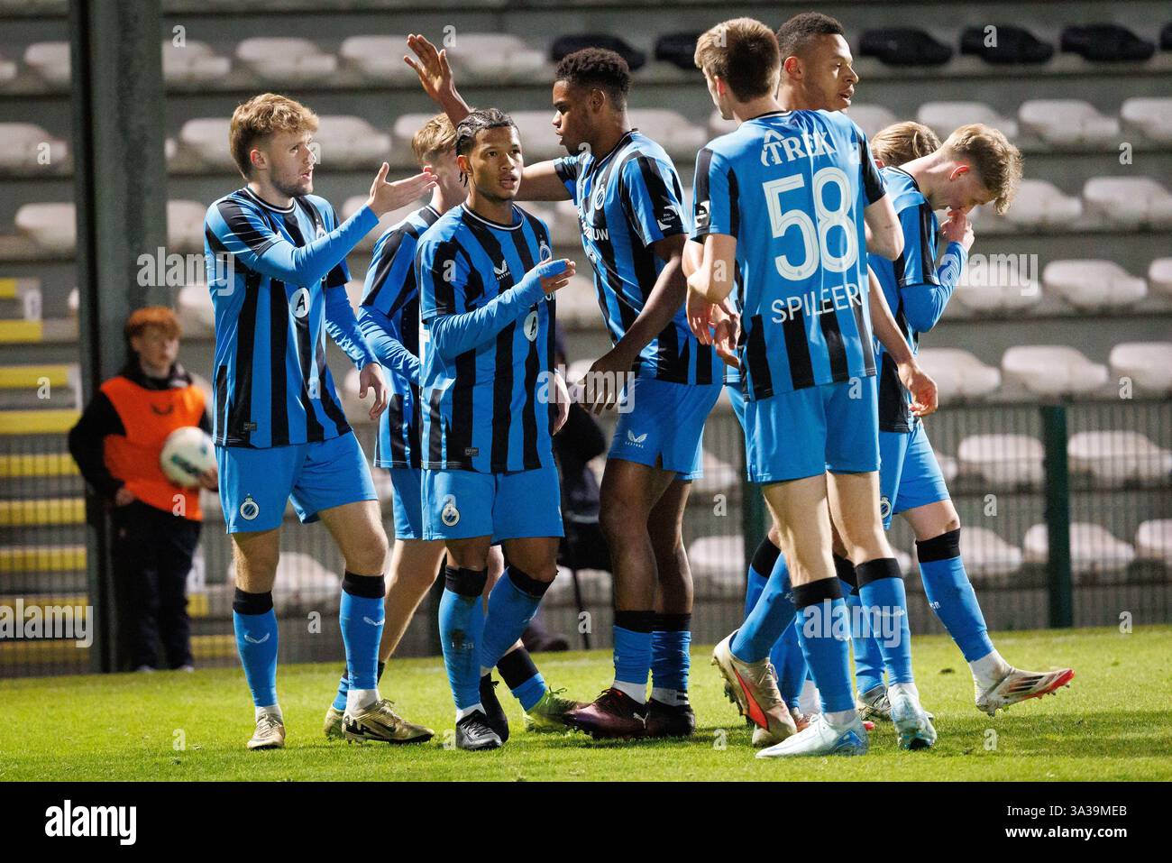 Club's Shandre Campbell celebrates after scoring during a soccer match ...