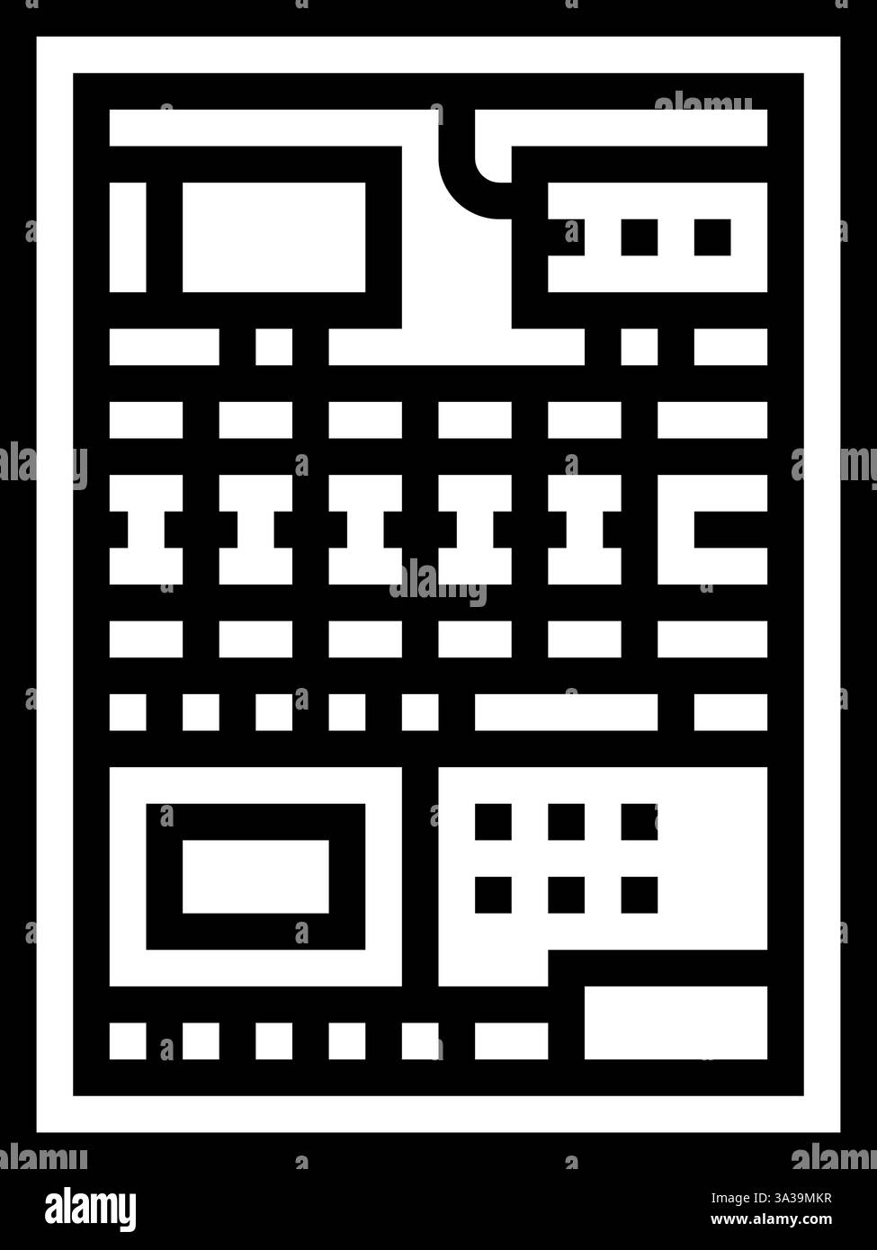 automation control panel industry line icon vector illustration Stock ...