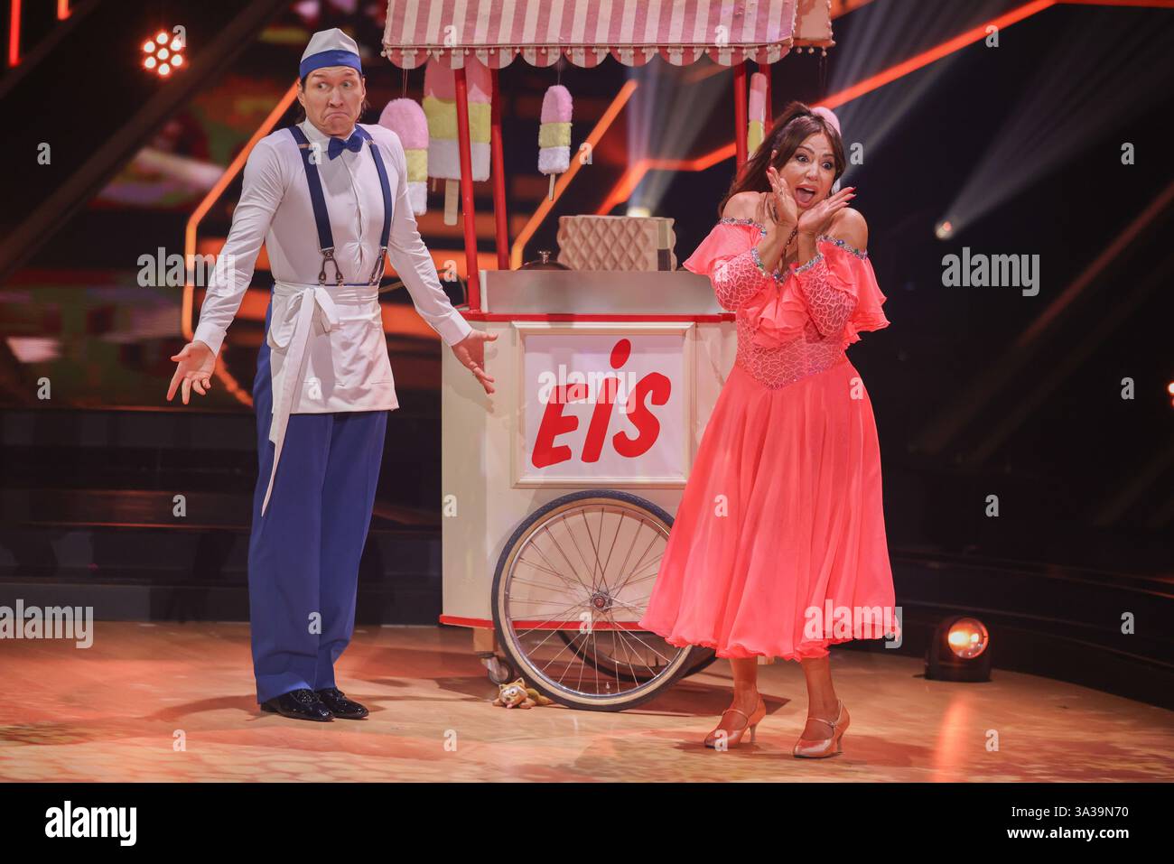 Cologne, Germany. 14th Mar, 2025. Simone Thomalla, actress, and Evgeny ...