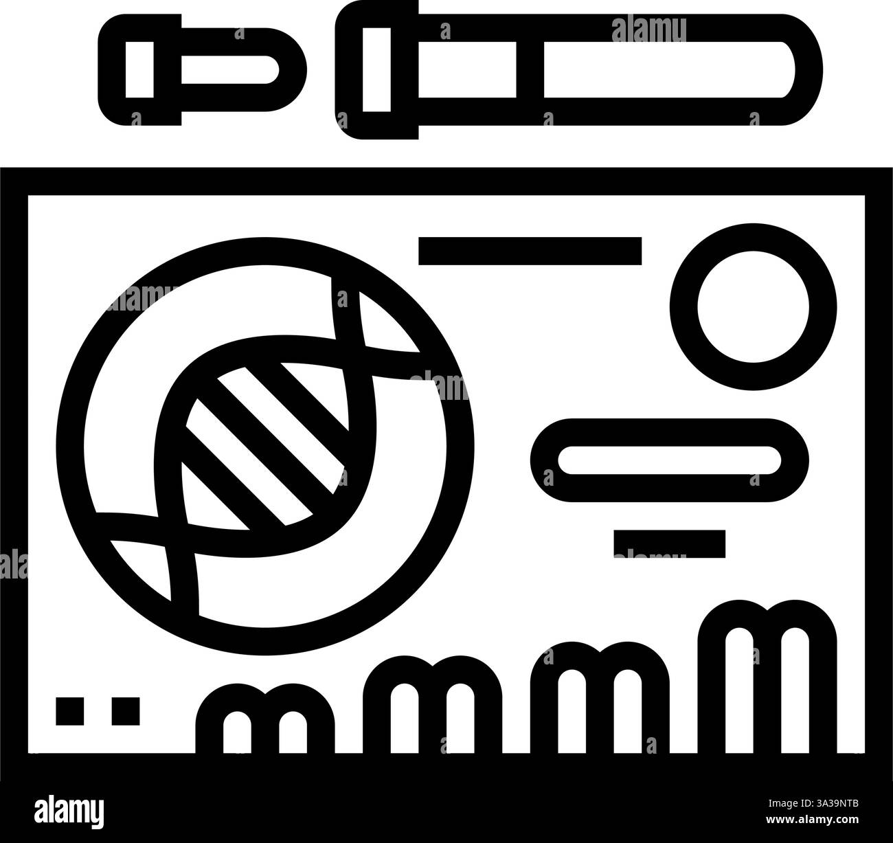 custom genetic testing kit medicine line icon vector illustration Stock ...