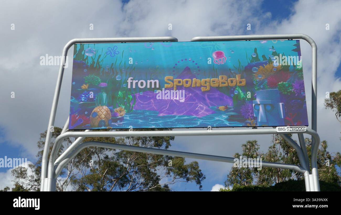 Los Angeles, California, USA 13th March 2025 SpongeBob Billboard on ...
