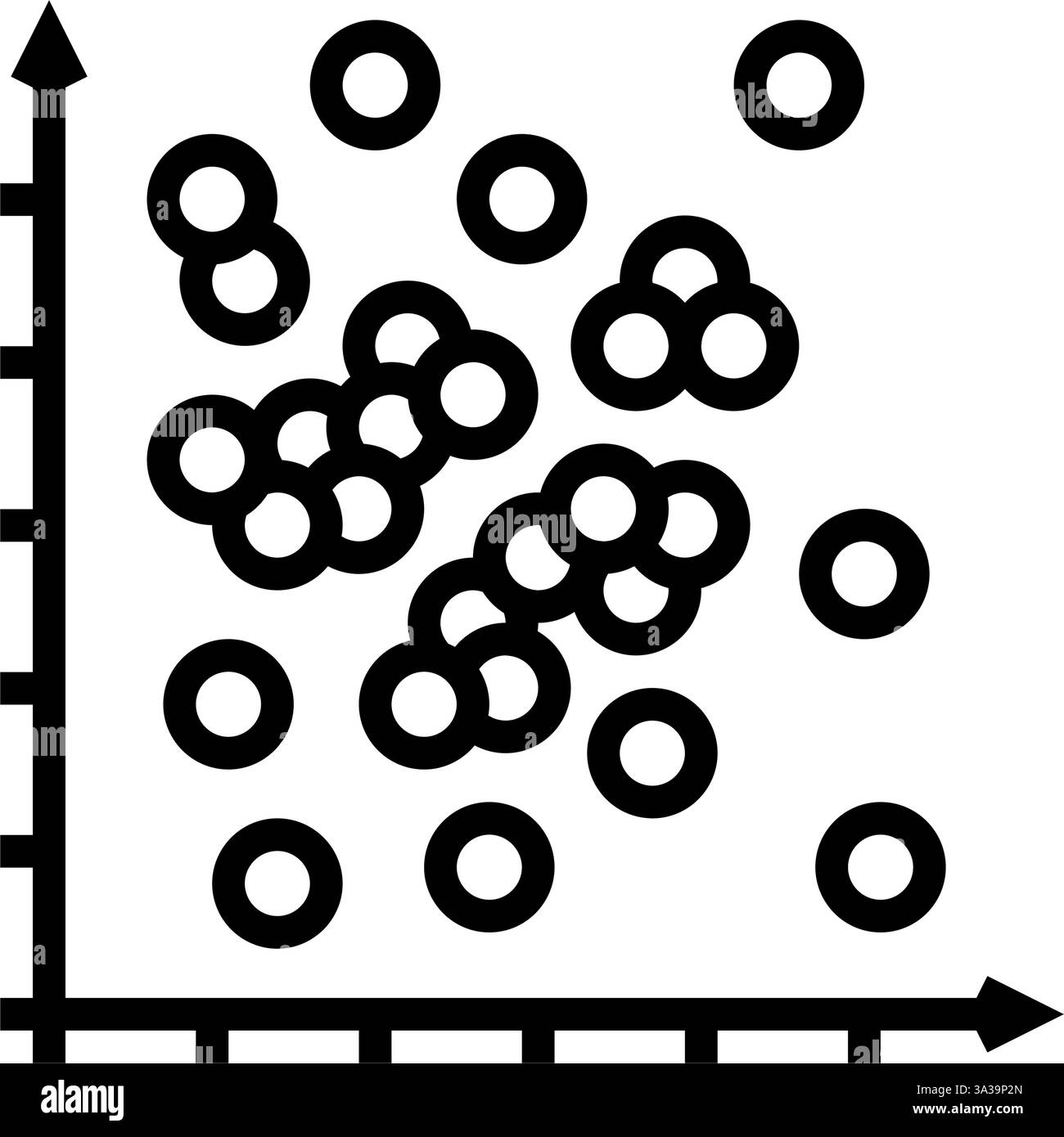 data points plot machine learning line icon vector illustration Stock ...