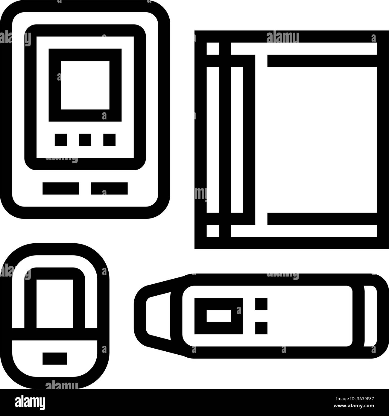 digital health monitoring smart home line icon vector illustration ...