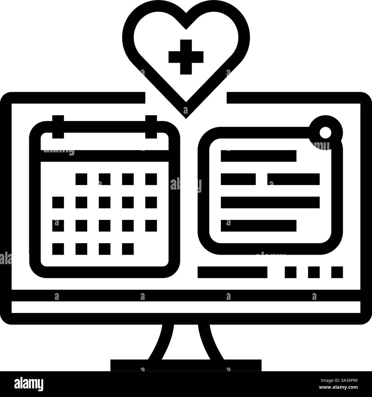 digital health record healthcare innovation line icon vector ...