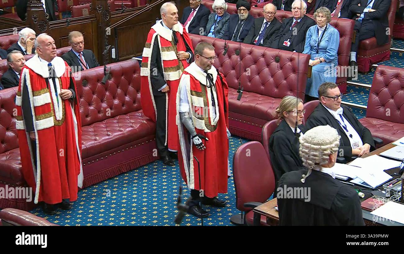 Screen grab of Lord Mackinlay of Richborough, the first quadruple ...