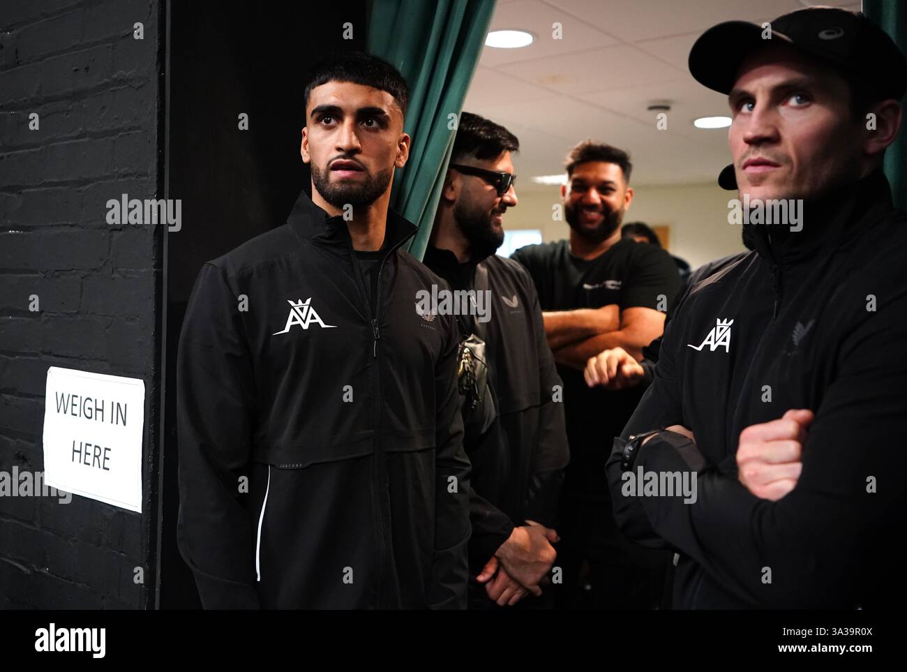 Adam Azim during a media workout at the Peacock Gym, London. Picture ...