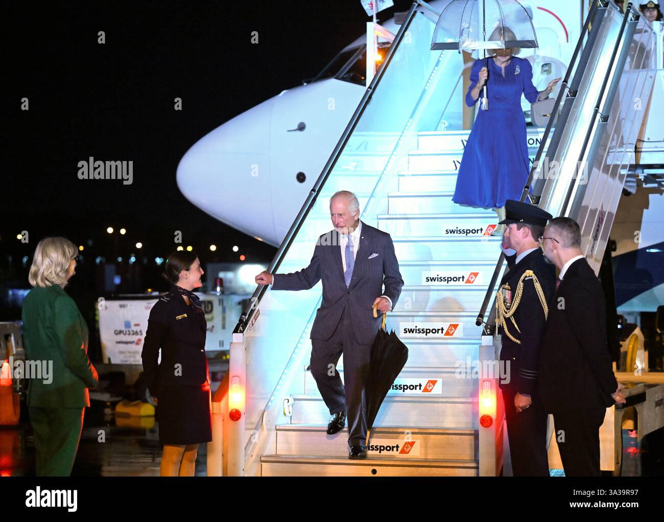 King Charles III and Queen Camilla are greeted by The Governor-General ...