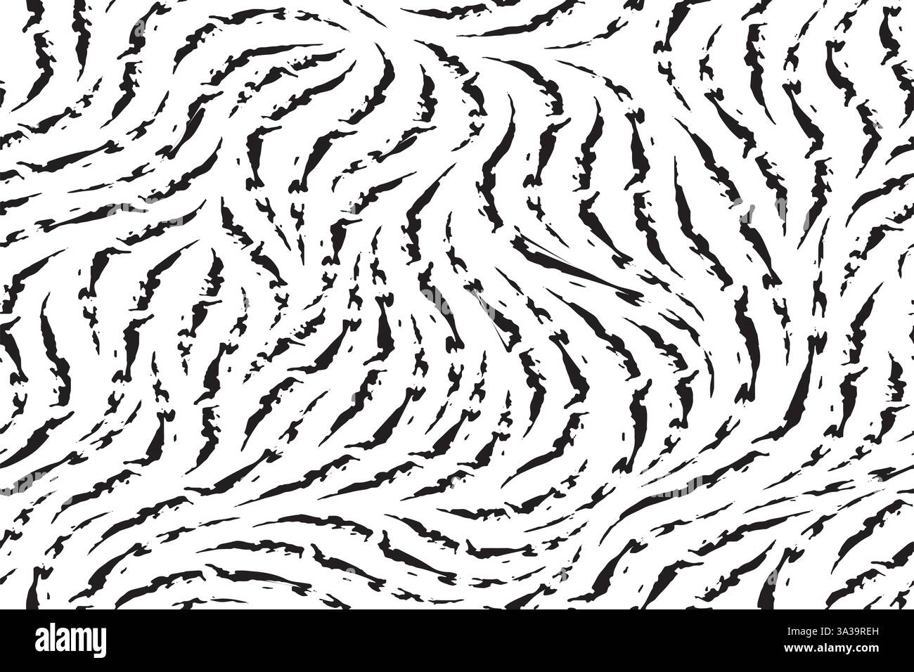 Vector seamless texture. Pattern of heterogeneous ragged lines of black ...