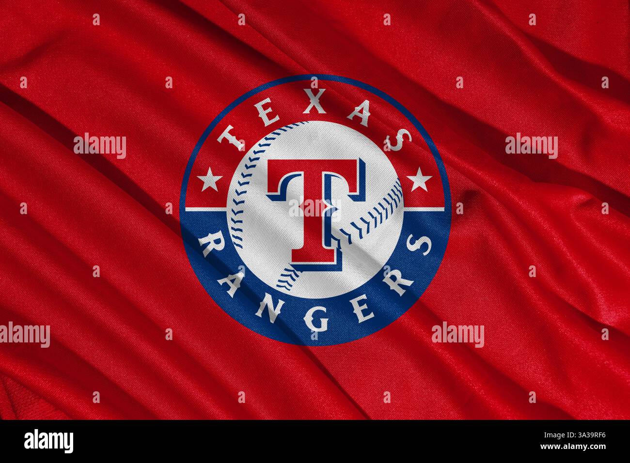 Waving blue flag texas rangers hi-res stock photography and images - Alamy